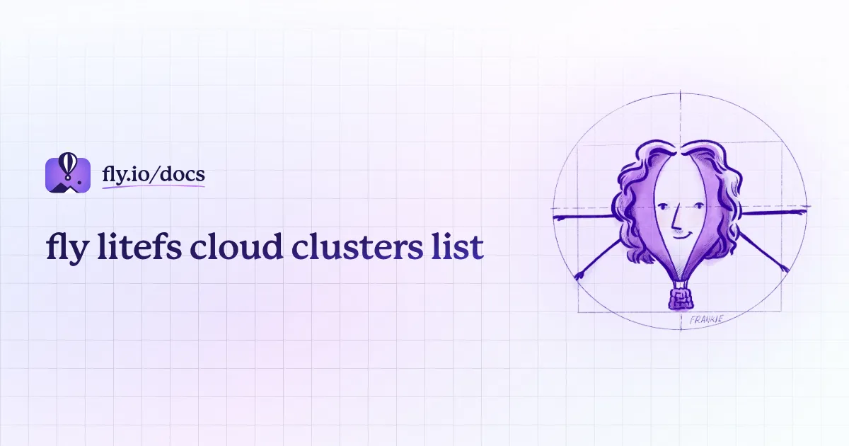 fly litefs cloud clusters list · Fly Docs