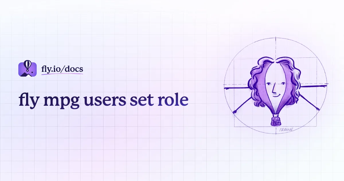 fly mpg users set role · Fly Docs